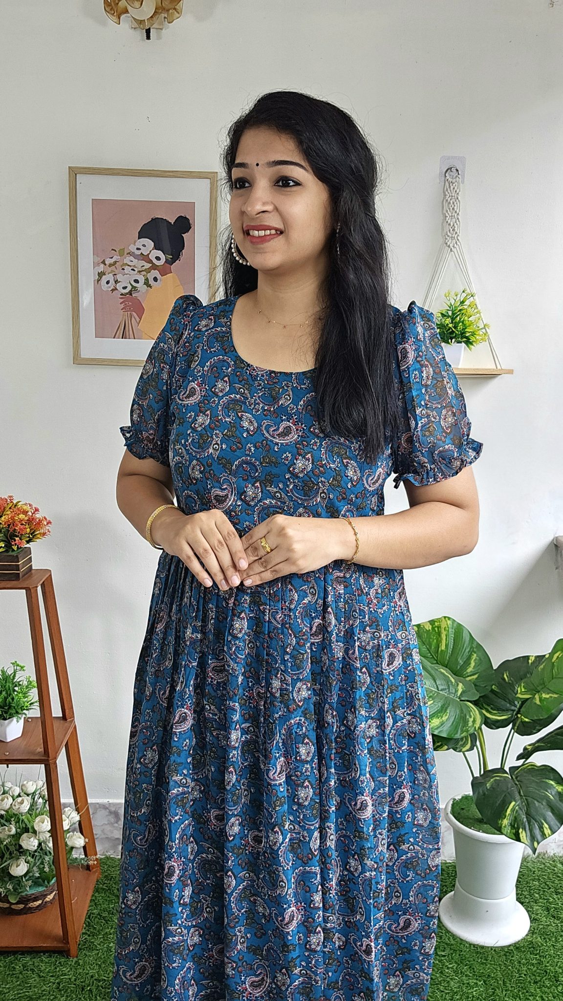 Normal/Stylish/Frock Model Kurtis-PEACOCK BLUE – Priya's Magic World