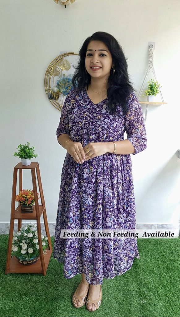 Normal/Alia Cut/Frock model kurtis-VIOLET – Priya's Magic World